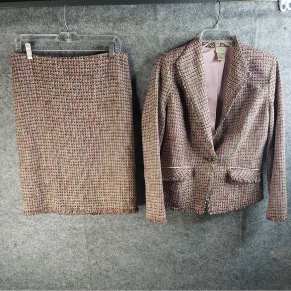 Sigrid Olsen | Other | Sigrid Olsen Pink Tweed Jacket And Skirt Suit ...